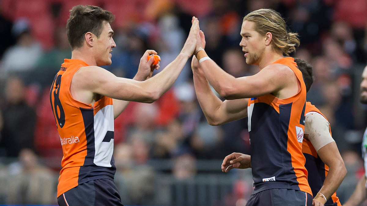 AFL: Jeremy Cameron and Harry Himmelberg unstoppable as Giants ...