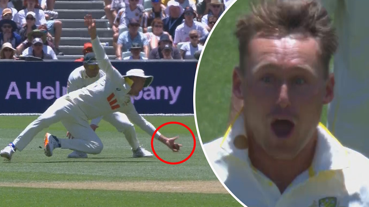 The Ashes third Test 2025 | Marnus Labuschagne's catch to dismiss Ollie ...