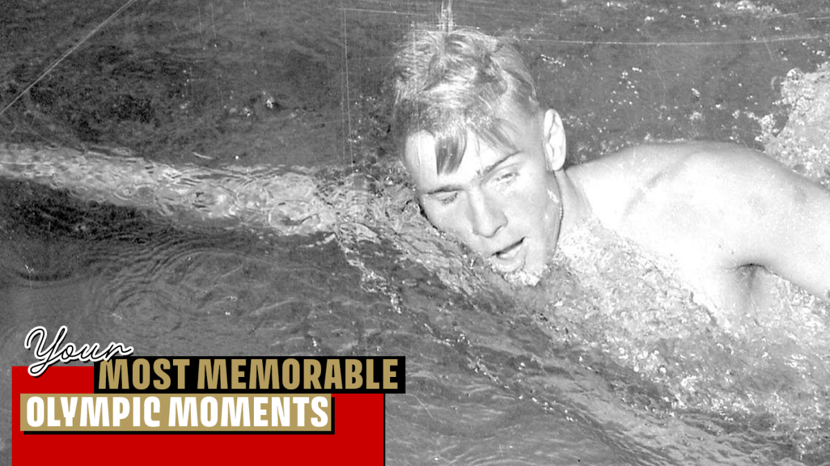 Olympics: Murray Rose winning gold at Melbourne 1956