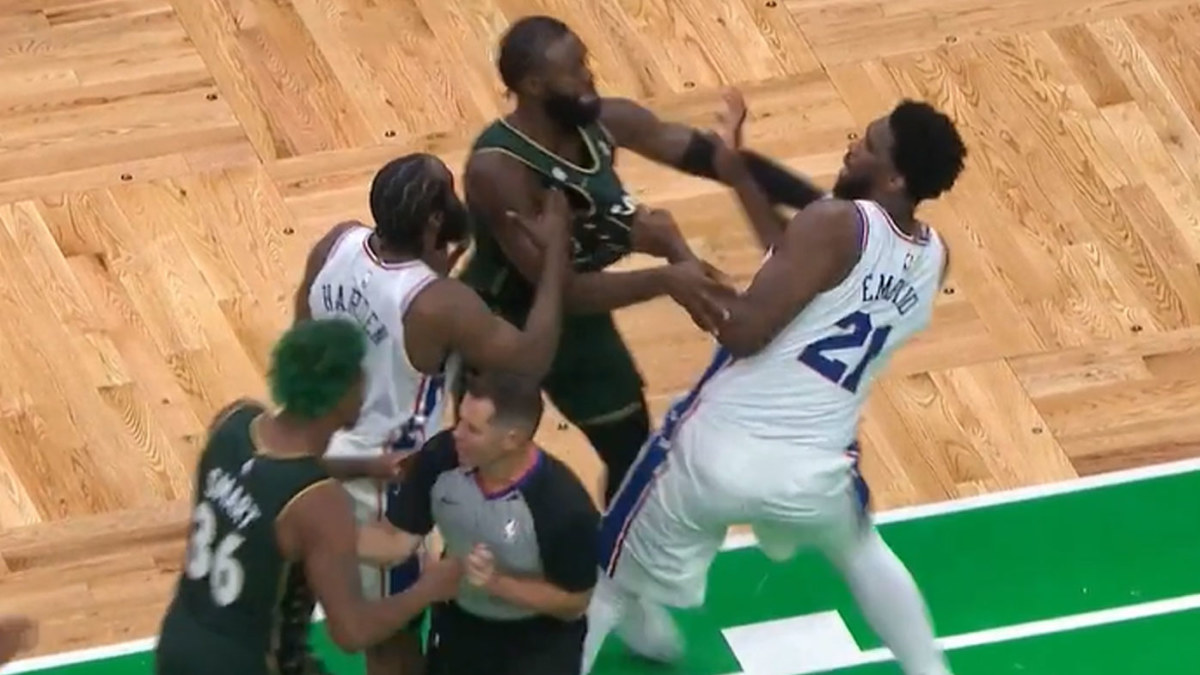 NBA news 2022: Marcus Smart and Joel Embiid scuffle as Boston Celtics ...