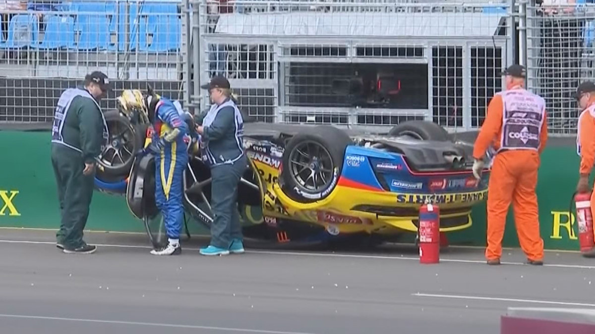 F1 2023 Australian Grand Prix: Simon Fallon escapes after flipping in ...