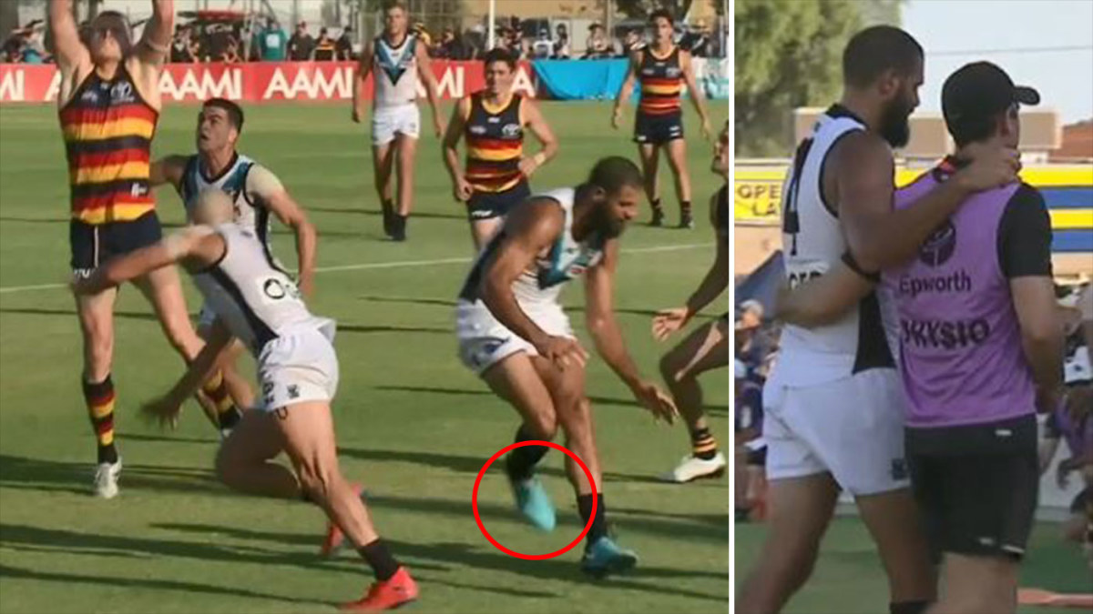 AFL: Patrick Ryder sends scare through Port Adelaide camp in JLT loss ...