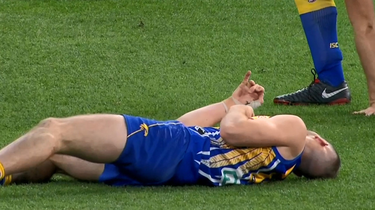 AFL: Daniel Venables knocked out during West Coast Eagles clash against ...