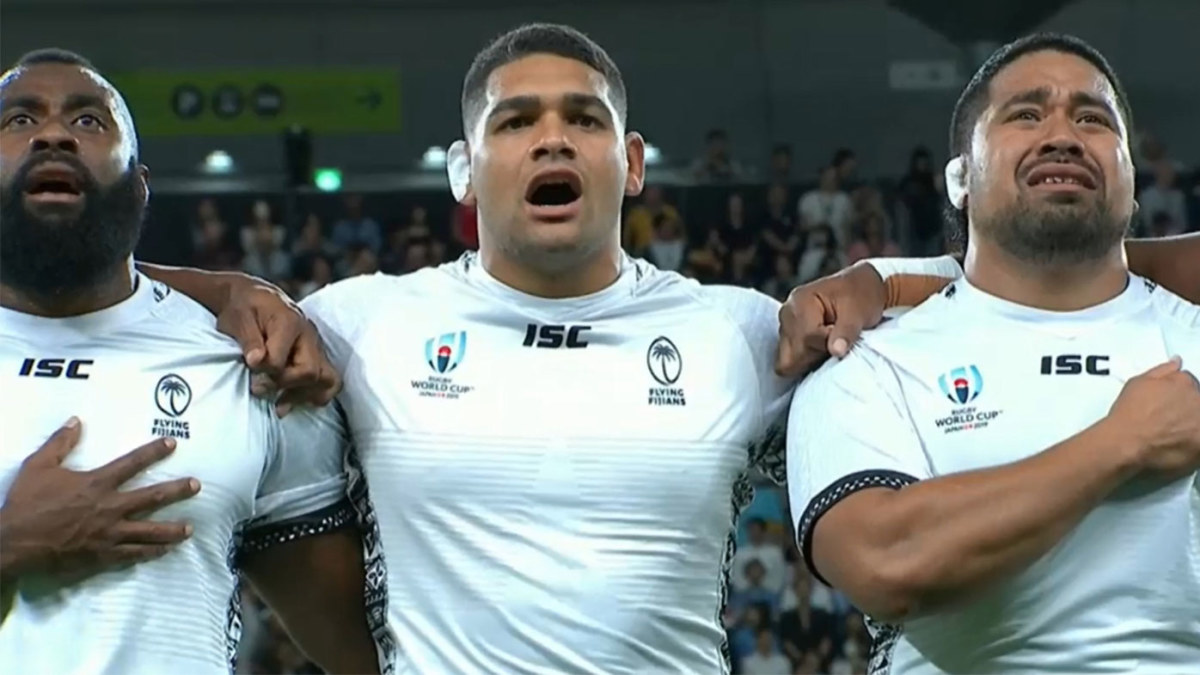 Rugby World Cup: Campese Ma'afu in tears during Fiji national anthem ...