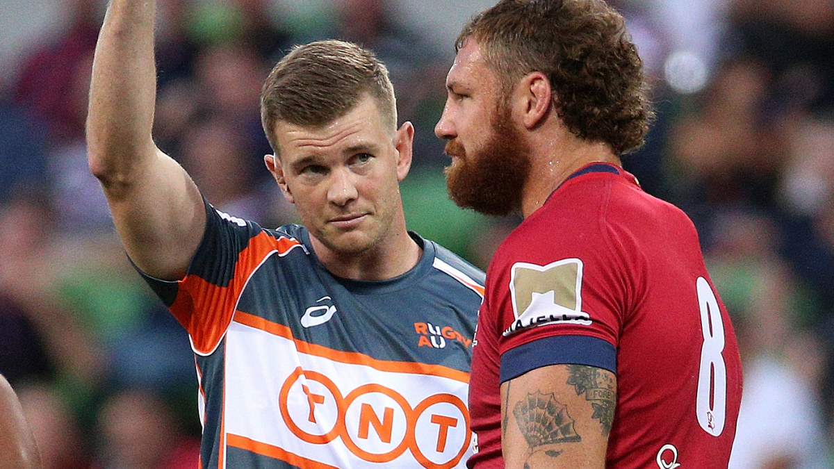 Super Rugby: Queensland skipper Scott Higginbotham sent off as ...