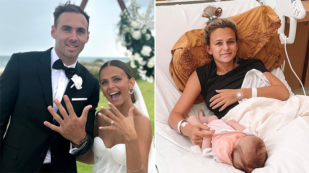 AFL star Jeremy Finlayson and partner Kellie Gardner marry in intimate ...