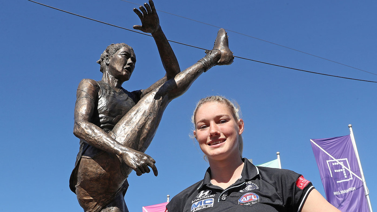 Tayla Harris statue, online comments mocking AFLW star