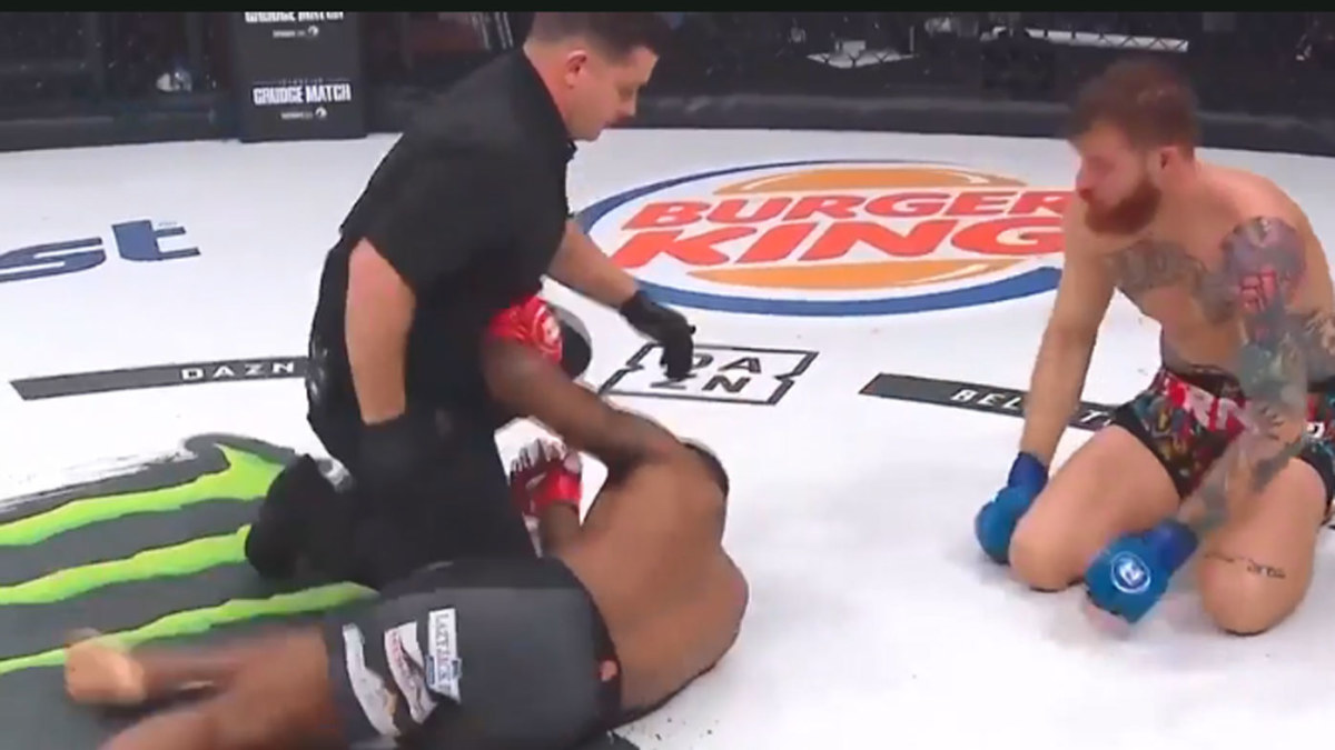 Bellator 232: Dazed MMA fighter tackles referee after being held in ...