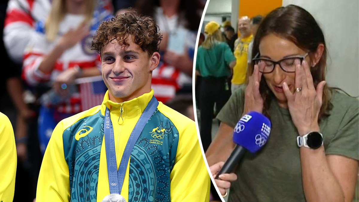 Paris 2024: Hayley Lewis post-race interview, Kai Taylor, 4x100m men's relay, Kyle Chalmers