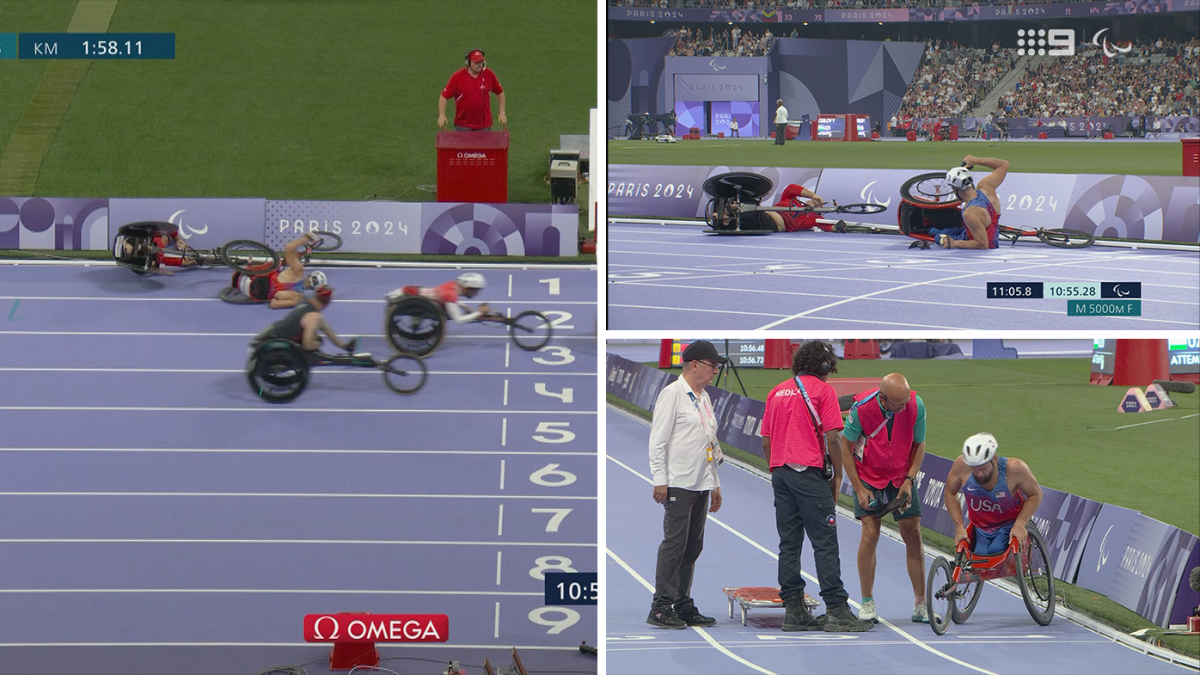 Paris Paralympics 2024: Men's T54 5000 finish line crash, Putharet ...