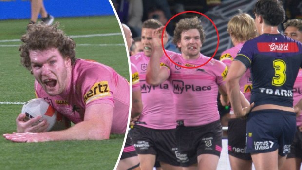 NRL grand final 2024: Liam Martin sprays Jack Howarth after first-half ...