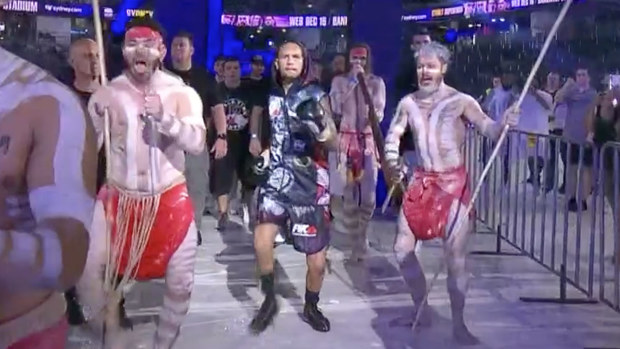 Sydney Super Fight: Paul Fleming walks with Indigenous entrance Bruno ...