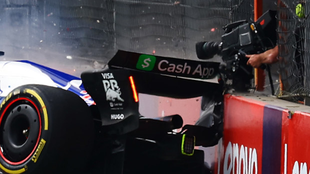 F1 news 2024 Mexican Grand Prix: Yuki Tsunoda crash, camera man's close ...