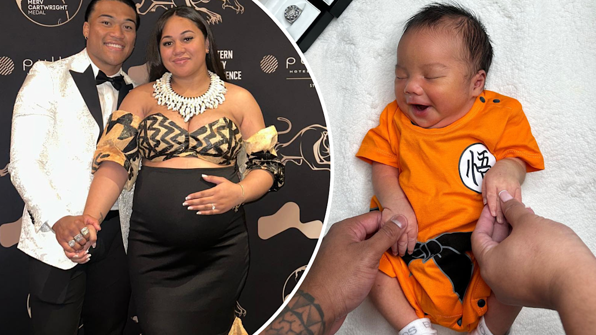 NRL star Brian To'o announces the birth of his first child with wife ...