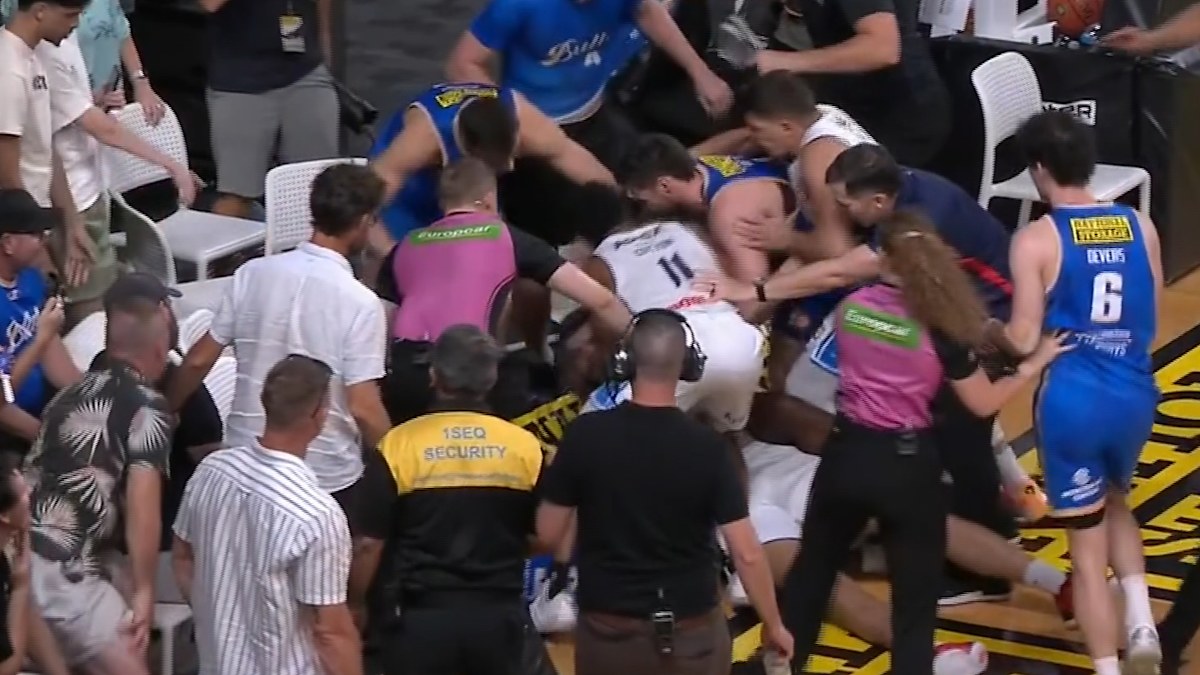 NBL news 2026: Benches cleared as seven players ejected in Adelaide ...