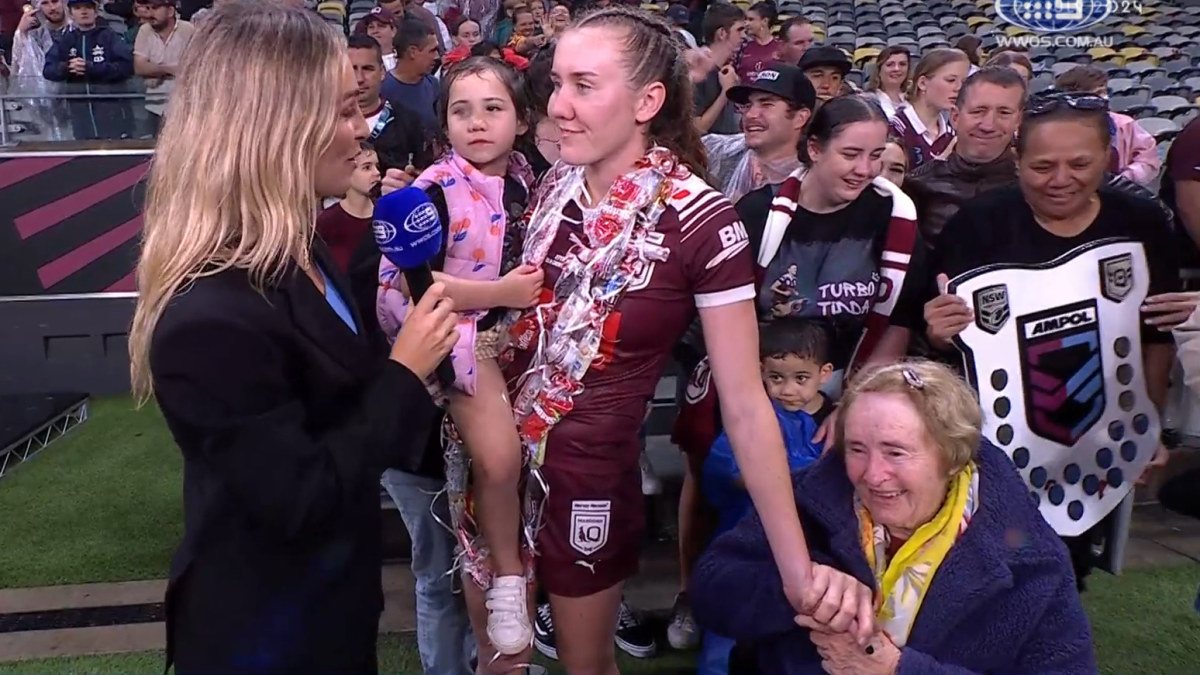Womens State Of Origin 2024 Tamika Upton Post Game Interview With Nan Queensland Maroons Win