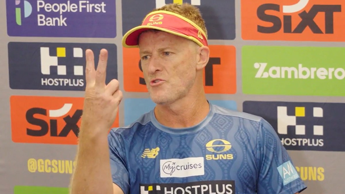 AFL News 2025: Gold Coast Suns coach Damien Hardwick pokes fun at the AFL after fine for ...