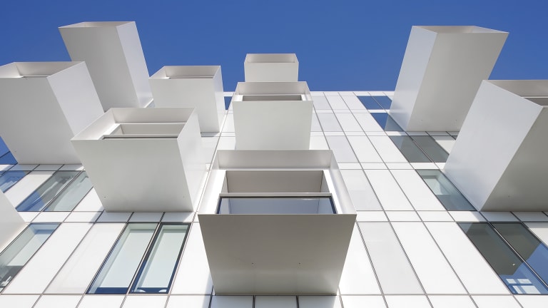 Pop-out balconies define Cloud apartment living