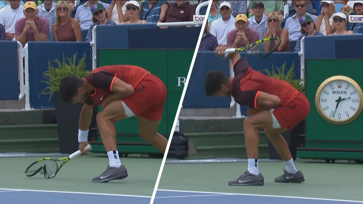 Tennis News 2024: Carlos Alcaraz smashes racket on court, Cincinnati ...