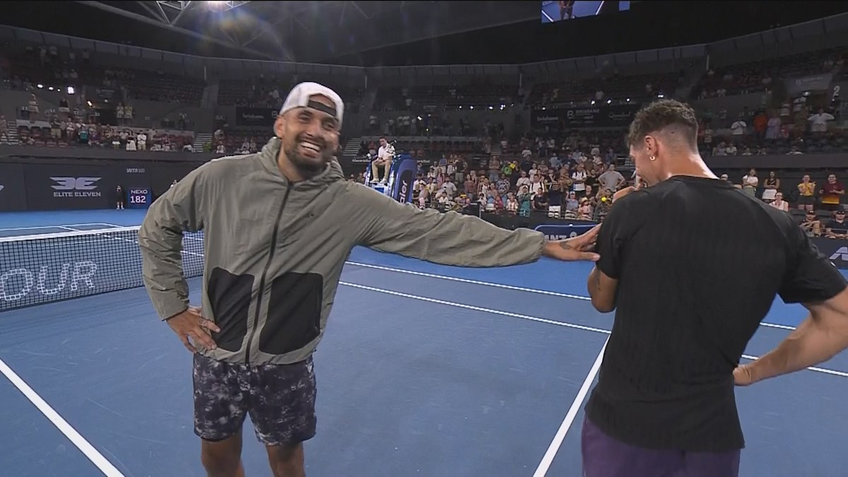 Tennis News 2026: Nick Kyrgios forehand hits ball boy in the head ...