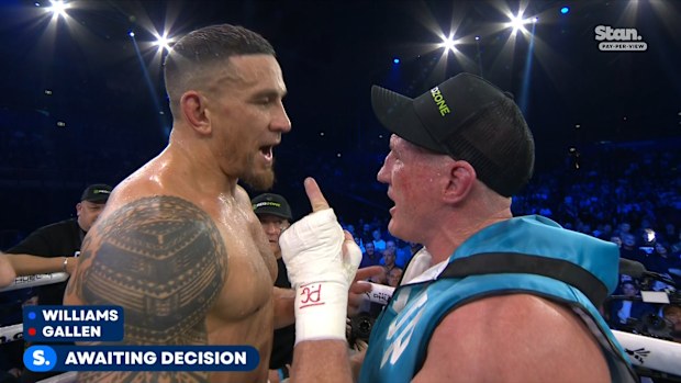 Sonny Bill Williams vs Paul Gallen boxing fight 2025: Gallen defeats ...