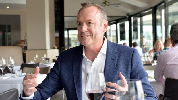 Domino's Pizza CEO Don Meij eats his competitors for lunch