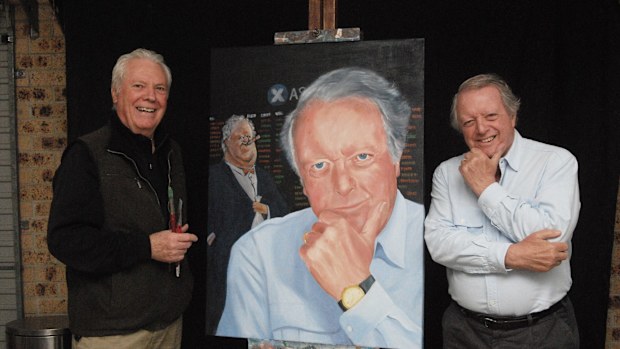 Pierpont strikes a pose for the Archibald portrait prize