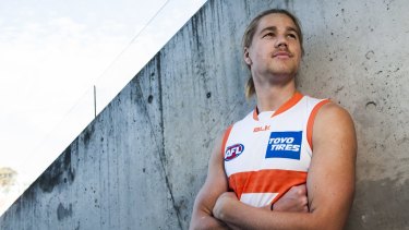 AFL: Harry Himmelberg at home in the GWS Giants forward line