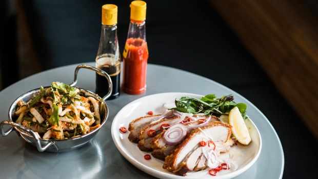 Summer Series of Food: Ben Cooper's pork belly with squid salad