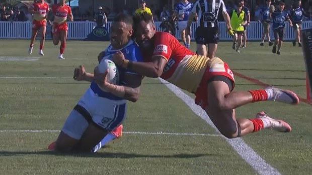 NRL news 2024 | Hamiso Tabuai-Fidow chases down Josh Addo-Carr video ...