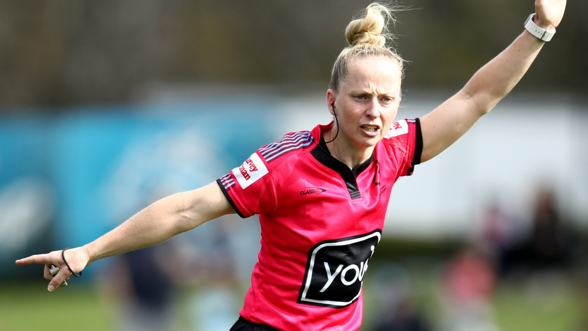 NRL referees Belinda Sharpe and Kasey Badger make history as women in ...