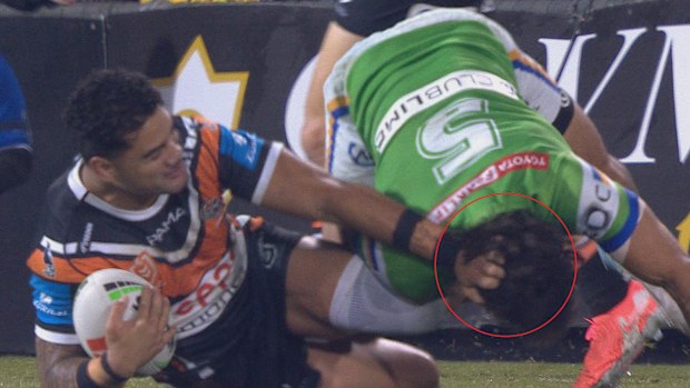 NRL news 2025 | Wests Tigers vs Canberra Raiders result, video, highlights; Jed Stuart debut try ...