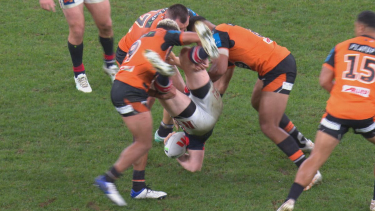 NRL news 2024 | Apisai Koroisau, Adam Doueihi sin bins; Roosters v Tigers result, highlights ...