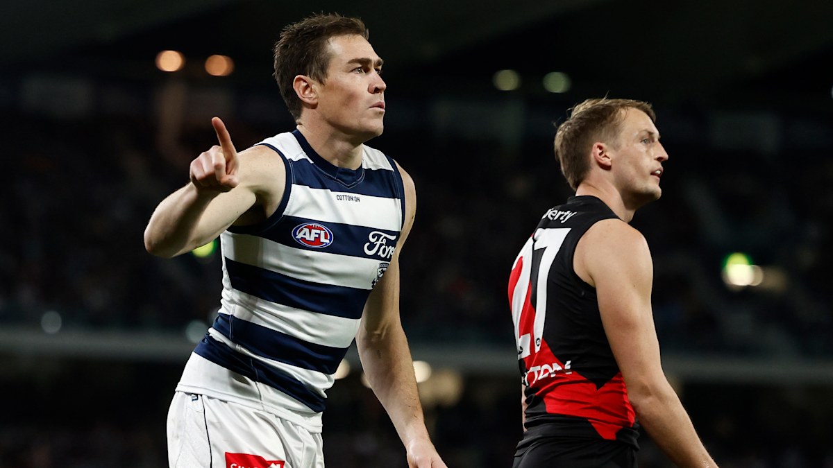 AFL news 2025: Geelong Cats defeat Essendon Bombers, Jeremy Cameron 100 ...