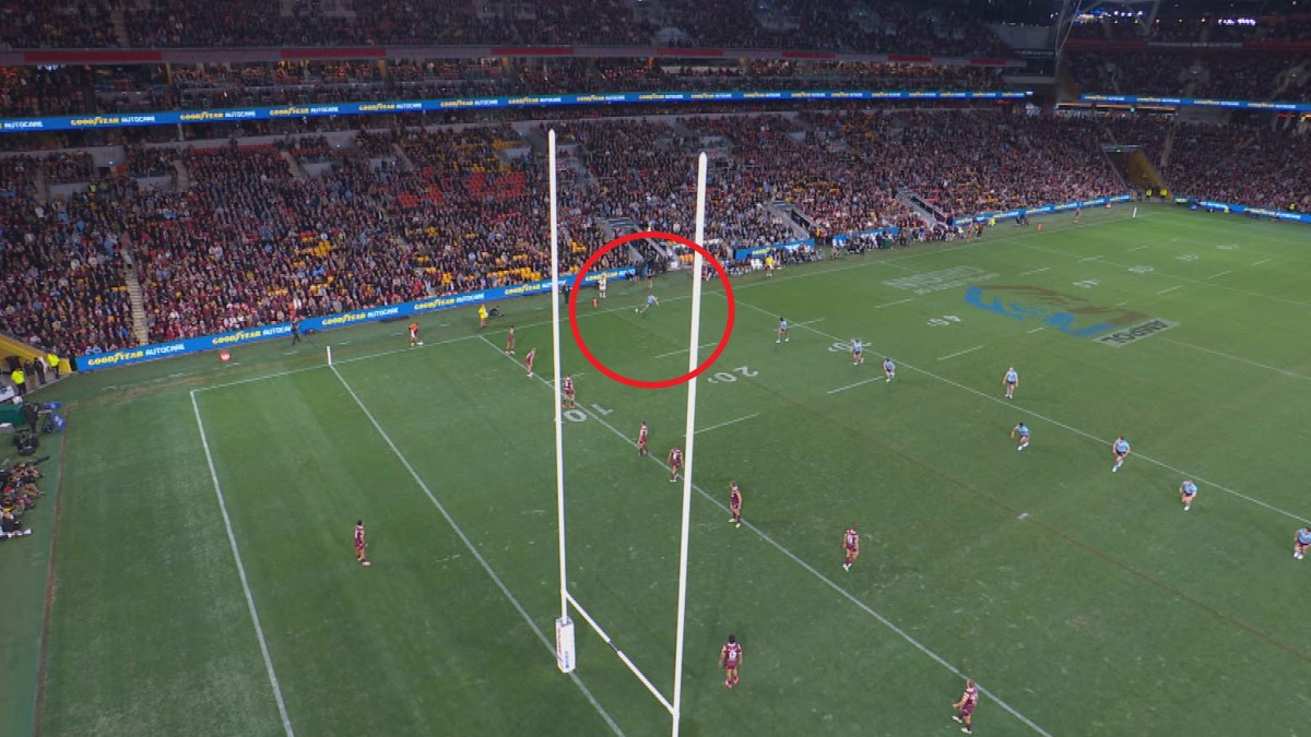 State of Origin 2024: Zac Lomax sideline penalty goal reaction; Phil ...