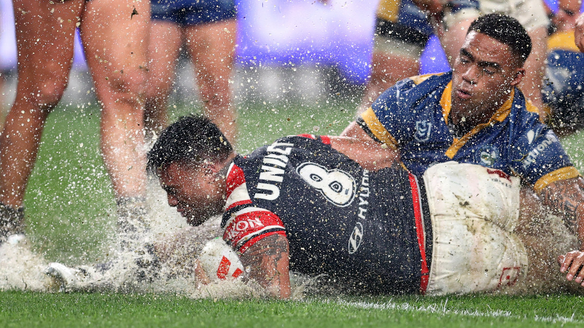 NRL news 2024: Parramatta Eels skipper Clint Gutherson rips Allianz Stadium; Water logged match;