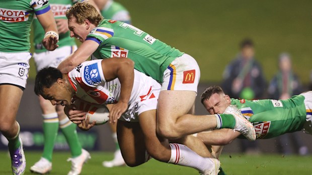 NRL news 2025: St George Illawarra Dragons defeat Canberra Raiders ...