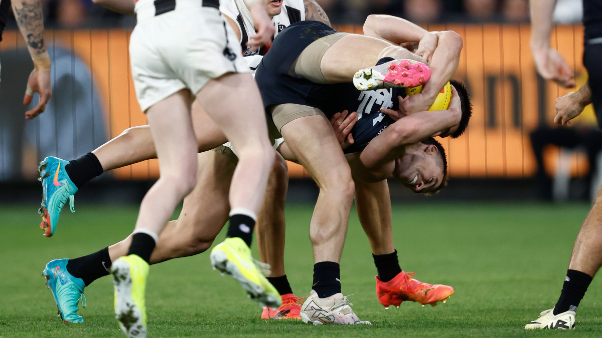AFL News 2024: Matt Owies sling tackle, Carlton vs Collingwood, Nick ...