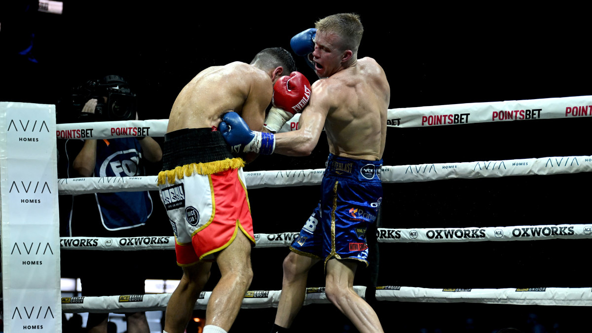 Boxing news 2025: Liam Wilson defeats Youssef Dib in Brisbane; Low blow ...