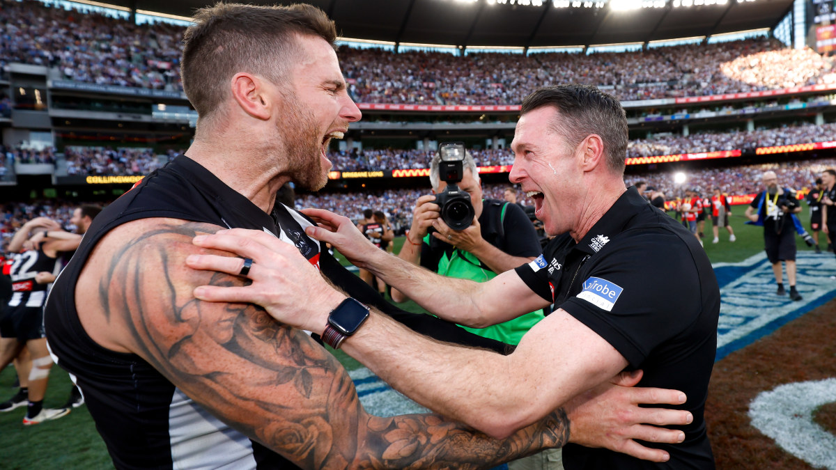 Afl Grand Final 2023 Collingwood Coach Craig Mcrae Announces Birth Of