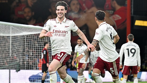 Football news 2026: Declan Rice scores double in Arsenal's 3-2 win vs ...