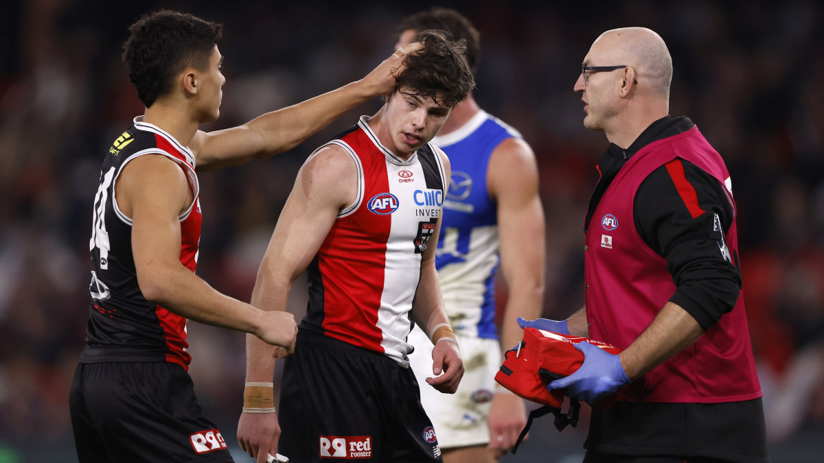 AFL News 2024: St Kilda vs North Melbourne, Darcy Wilson collision ...