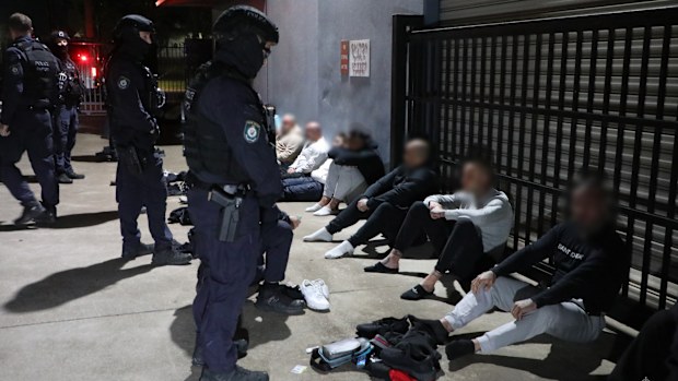 Raptor squad raid alleged Nomad bikie gang clubhouse in Sydney | Nine ...