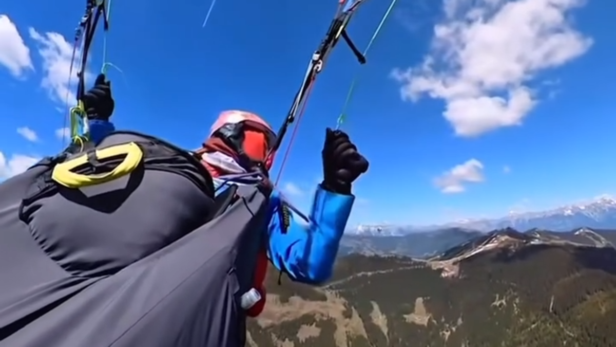 Video shows paraglider's heart-stopping fall after plane collision ...