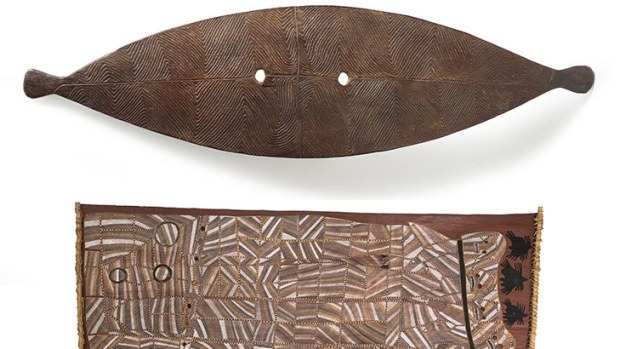 Rare Aboriginal broad shields expected to draw bids at Mossgreen