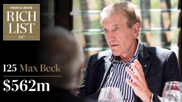Lunch with the 2017 Rich List: Max Beck warns on apartments, cautions ...