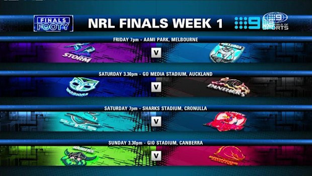 NRL finals fixtures 2025: Week one, who plays who, schedule, times ...
