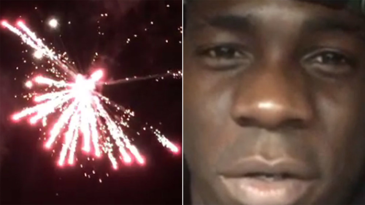 Balotelli blasts into New Year with fireworks