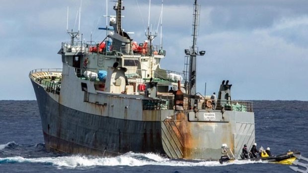 Antarctic clash with ship wanted by Interpol
