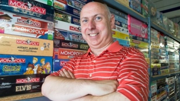 Neil Scallan comes to Sydney to collect his 2000th Monopoly set